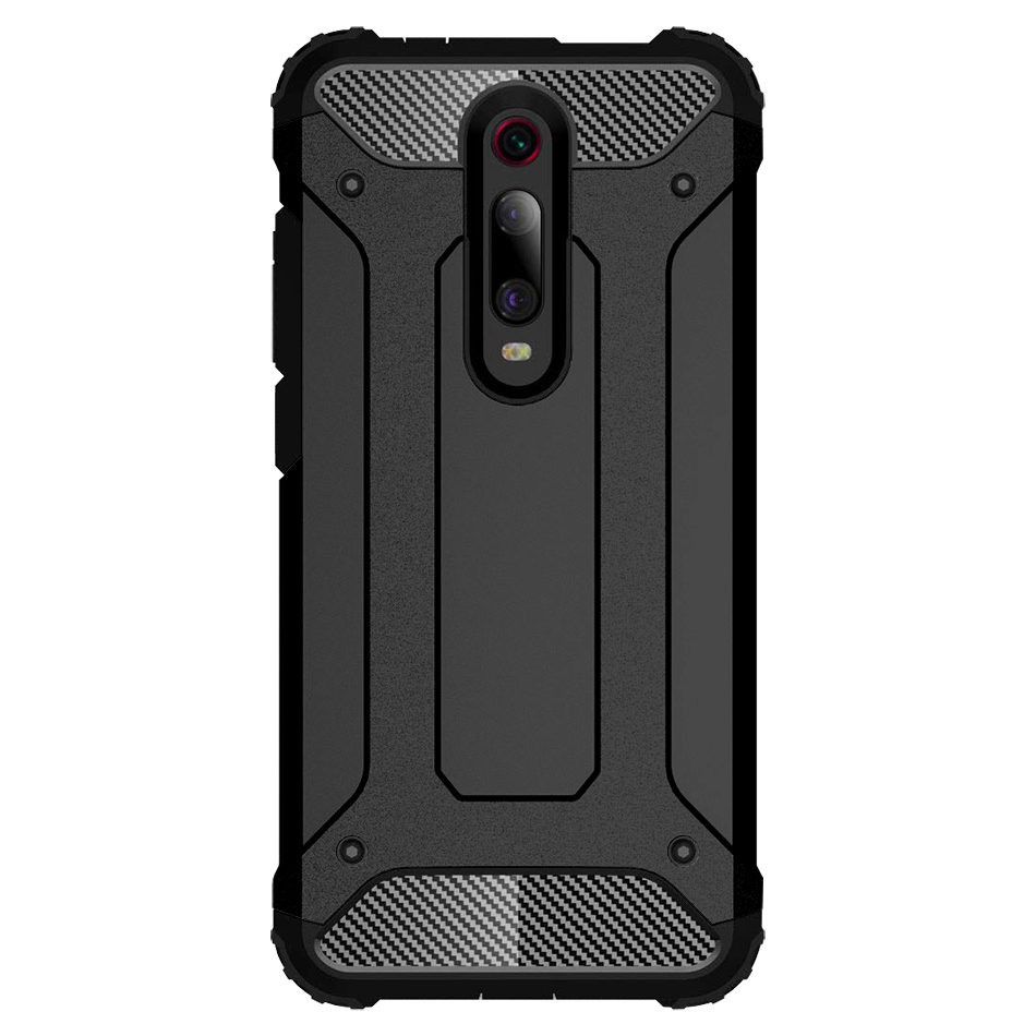 Military Defender Shockproof Case for Xiaomi Mi 9T (Black)